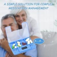 China Good selling alarm timer travel self-timer pill box weekly organizer  pill dispenser electronic 4 Compartments case reminder for sale