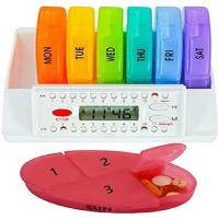 China New design timer bottle organizer electronics lock timing medication box dispenser 4 Times a Day x 7 Day electronic pill for sale