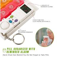 China Factory direct sale bottle electronics timing box alarm dispenser pill timer 4 Times a Day 7 Day Pill Box 28 pc for sale