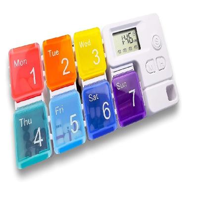 China Top fashion medication box dispenser electronic medicine 7day pill case timer/alarm reminder for sale