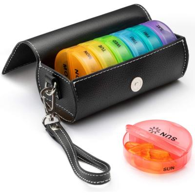 China 7 Day Am Pm Weekly Monthly Pill Dispenser Box With Alarm Case Travel Timer  15.4x9x6.5cm for sale