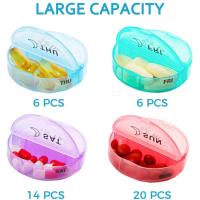 China 7 Day Am Pm Weekly Monthly Pill Dispenser Box With Alarm Case Travel Timer  15.4x9x6.5cm for sale