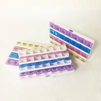 China Weekly pill box 28 pill storage cases smart pill box organizers 4 cases MORN NOON EVE BED  detach button medicine case for sale