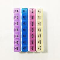 China Weekly pill box 28 pill storage cases smart pill box organizers 4 cases MORN NOON EVE BED  detach button medicine case for sale
