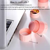 China Multiple Pill Tablet Cutter And Crusher Splitter Plastic Medicine Collection Case Box 5x6.5cm for sale