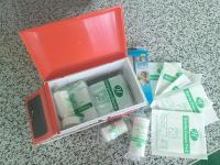 China Car Shape Medical Vehicle First Aid Kit Box Children Travel Creative Ambulance 23cm for sale