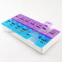 China Hight Quality 14 Case Divided Medical Equipment Custom Logo Pill Boxes for sale