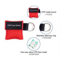 China CE Approved Stock disposable cpr face shields mask with PE pouch for first aid emergency device product for sale