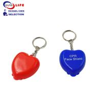 China Wholesale first aid CPR face shield keychain life key chain CPR CE Heart shape for sale