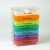 China Factory Price Weekly Moveable Pill Case Colorful Pill Box 28 Compartments Medicine Organizer for sale
