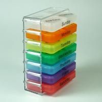 China Factory Price Weekly Moveable Pill Case Colorful Pill Box 28 Compartments Medicine Organizer for sale