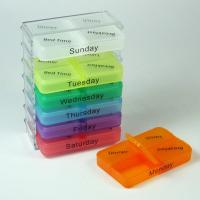 China Factory Price Weekly Moveable Pill Case Colorful Pill Box 28 Compartments Medicine Organizer for sale
