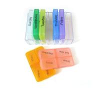 China Factory Price Weekly Moveable Pill Case Colorful Pill Box 28 Compartments Medicine Organizer for sale