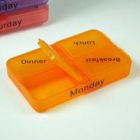 China Factory Price Weekly Moveable Pill Case Colorful Pill Box 28 Compartments Medicine Organizer for sale