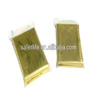 China Mantas de Primeros Auxilios, Manta de Rescate de Aluminio Color Plateado y Dorado for sale