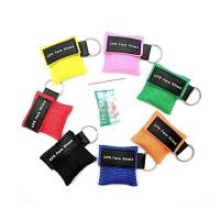China Medical manikin use One way valve Disposable CPR keychain face shield LIFE KEY for sale