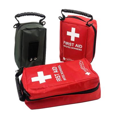 China Green Travel First Aid Kit Camping Hiking Outdoor Survival Kit Bag case Pouch Handle Sport Emergency Bag Red for sale