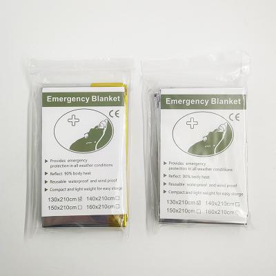China Outdoor Survival Reflective Life Blanket Emergency Rescue  Gold Silver Cold Insulation  First Aid Blanket for sale