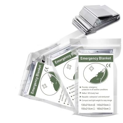 China Outdoor Survival Reflective Life Blanket Emergency Rescue  Gold Silver Cold Insulation  First Aid Blanket for sale