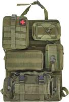 China Tactical Truck Organizer Back Seat Storage Car Seat Storage Bag Molle Panels with Compartments Molle Bag for sale