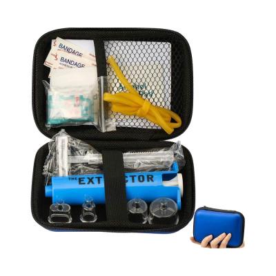 China Saferlife Emergency First Aid Kit for Snake Bites Bee Stings Venom Extractor Suction Pump Bonus CPR Face Shield  for Hiking for sale