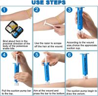 China Saferlife Emergency First Aid Kit for Snake Bites Bee Stings Venom Extractor Suction Pump Bonus CPR Face Shield  for Hiking for sale