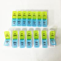 China Wholesale Travel Pill Box Portable 14 Compartment Pill Case Container for sale