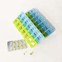 China Wholesale Travel Pill Box Portable 14 Compartment Pill Case Container for sale