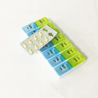 China Wholesale Travel Pill Box Portable 14 Compartment Pill Case Container for sale