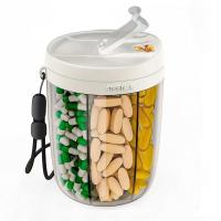China Family Large Pill Bottle Organizer, Supplement Organizer for Holding 6 Various Vitamins,with Wide Opening for sale