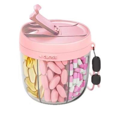 China Small Pill Dispenser,with 7 Large Compartments,Portable Pill Bottle Organizer with Wide Opening for sale