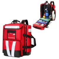 China medical Oxygen Cylinder Backpack, First Aid Backpack with 3 small Detachable Portable Zipper Bag,big capacity first aid bag for sale