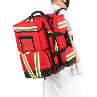 China Oxygen Cylinder Large Backpack,Emergency Backpack with 8 Detachable Convenient Zipper Bag,big capacity first aid bag for sale