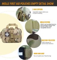 China Tactical Medicine Large Capacity IFAK Bag Removable Quick Release Bag Patch Molle First Aid Kit for sale