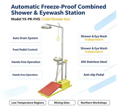 China Shower & Eyewash Station YX‑PK‑FHS for sale