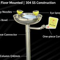 China 304 SS Floor‑Mounted Eyewash Station for sale