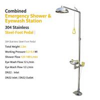China Combined Emergency Shower & Eyewash Station for sale