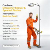 China Combined Emergency Shower & Eyewash Station for sale