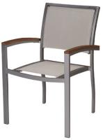 China Outdoor garden aluminium stacking chair with sling texline fabric-YS5612 for sale