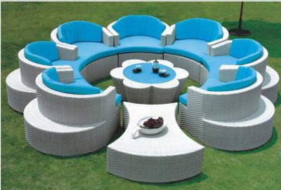 China 9pcs rattan chairs round sofa set outdoor garden furniture --9210 for sale