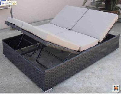 China outdoor rattan backyard sunbed-16089 for sale