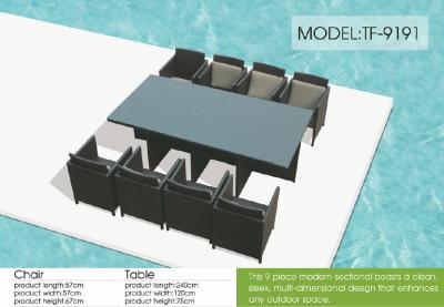 China Outdoor furniture wicker dinning table--9191 for sale