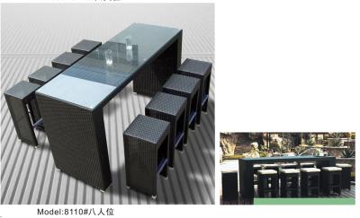 China Outdoor rattan wine bar set-8110 for sale