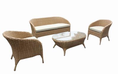China Outdoor patio furniture 4 pcs rattan wicker sofa set with loveset single chair    --YS5747 for sale