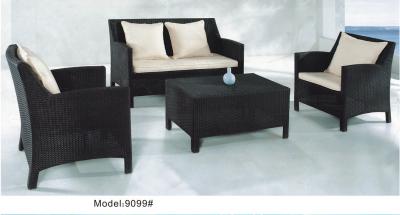 China 4-piece black European calssic high back Sofa with Cushion -9099 for sale