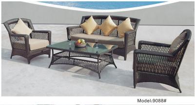China 4-piece patio outdoor  resin Wicker classic high back sofa with Cushion -9088 for sale