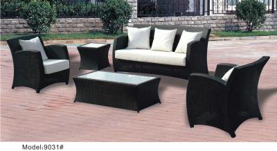 China 5-piece outdoor rattan Wicker classic high back sofa with end table -9031 for sale
