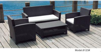 China 4-piece patio outdoor  wicker rattan deep seat sofa set with loveseat -9123 for sale