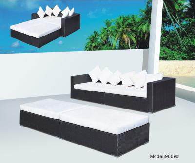 China 4 piece -Wicker Rattan conversation shore beach  sofa bed daybed sunbed-9009 for sale