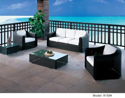 China 5 piece -weather resist PE wicker arm club chair and  3 seater sofa  -9159 for sale